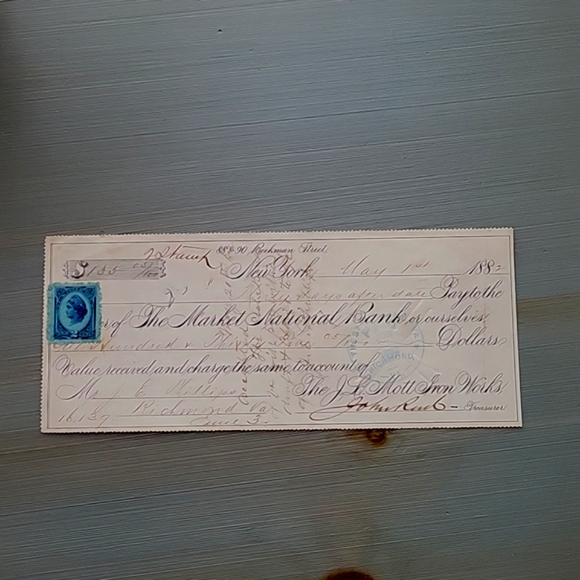 Vintage | Other | A Piece Of History Vintage Check 882 From Jl Mott ...